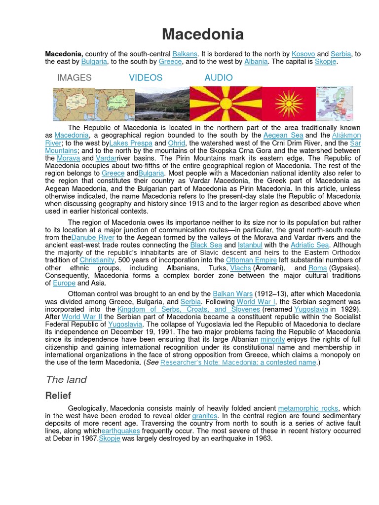 History of Macedonia | PDF | Republic Of Macedonia | Vmro Dpmne