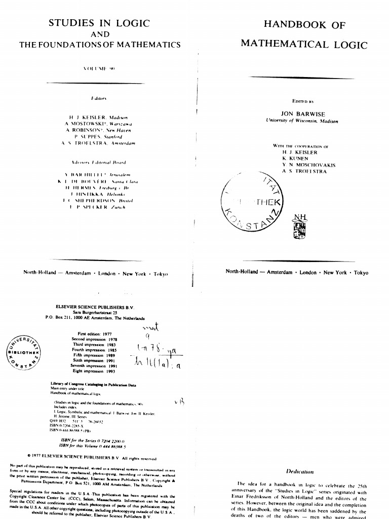 Handbook Of Mathematical Logic Pdf