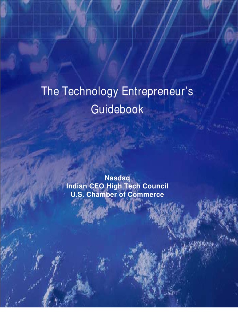 The Technology Entrepreneur's Guidebook | PDF | Cheque | Venture Capital