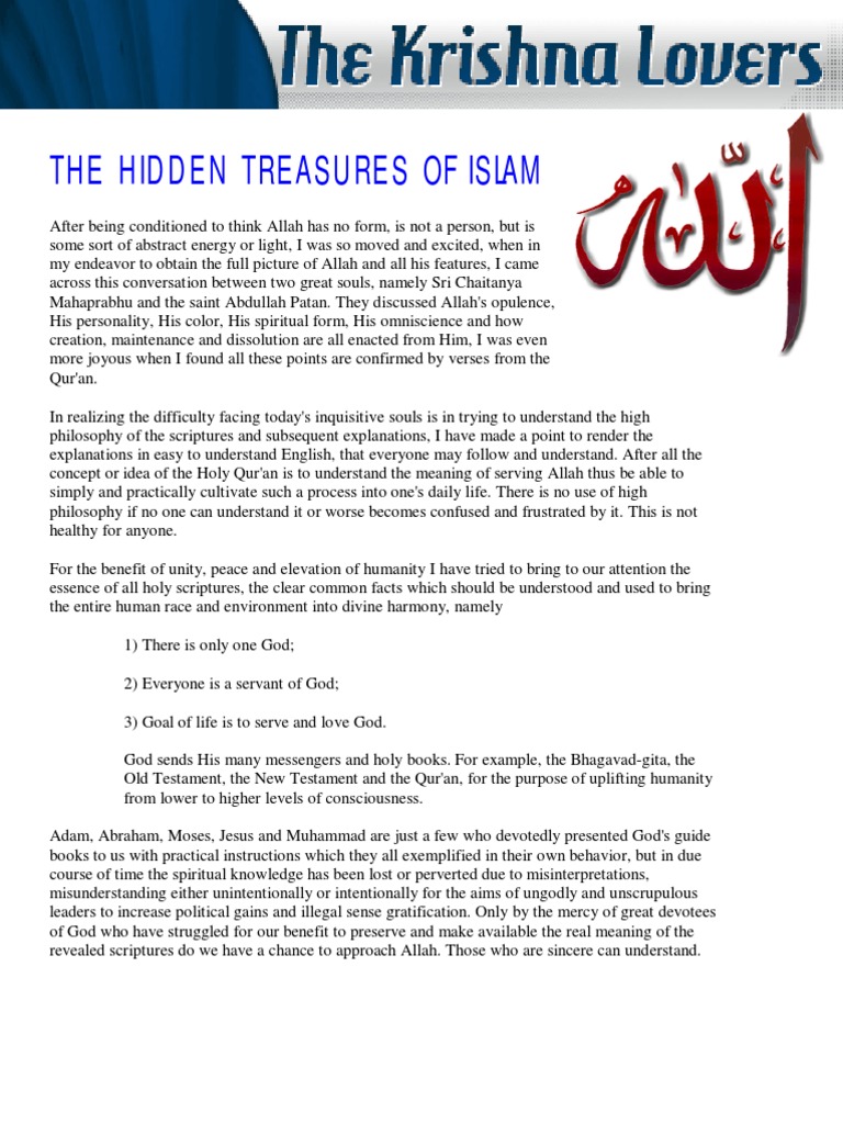 The Hidden Treasures of Islam | PDF | Quran | Islam