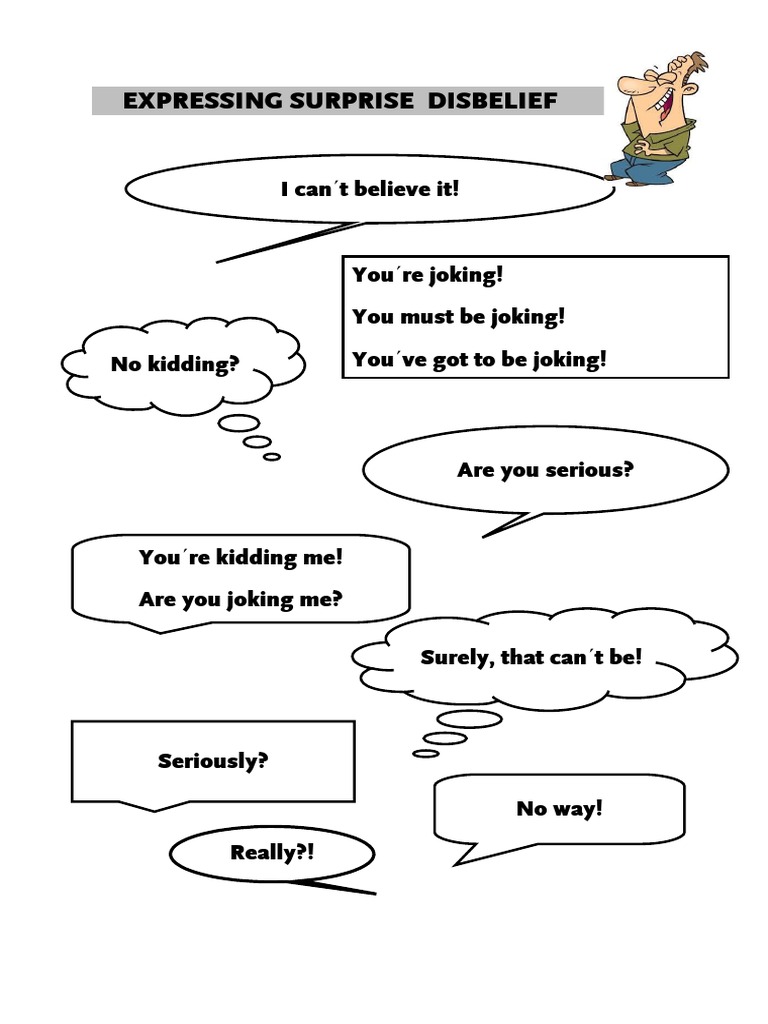 Expressions of Surprise and Disbelief | PDF | Language Arts & Discipline