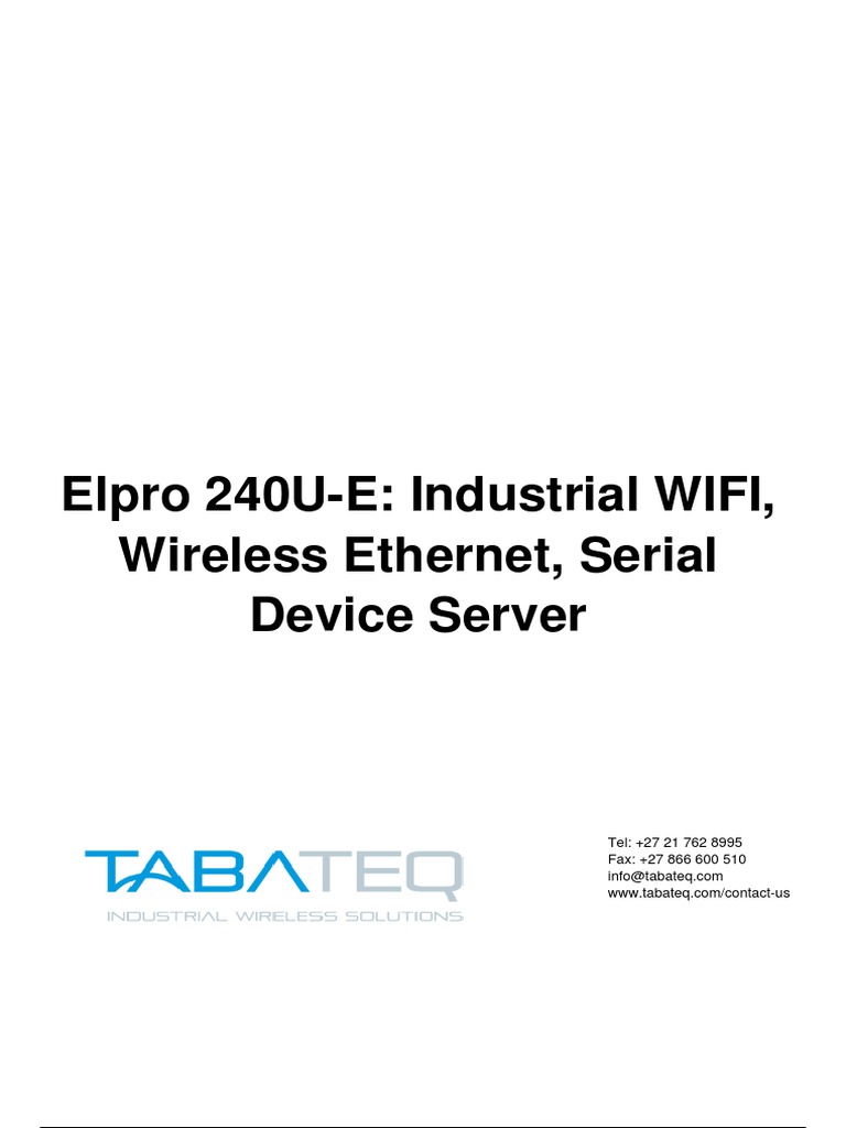 Elpro 240U-E Industrial WIFI Wireless EthernetSerial Device Server User ...