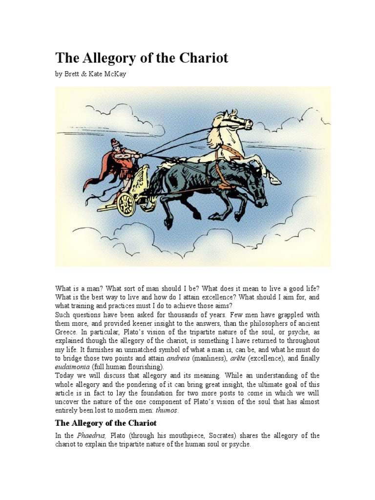 Plato's Chariot Allegory Explained | PDF | Soul | Anger