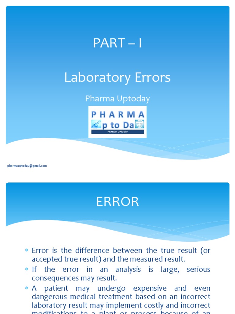Lab Errors: Causes & Solutions | PDF | Observational Error | Error