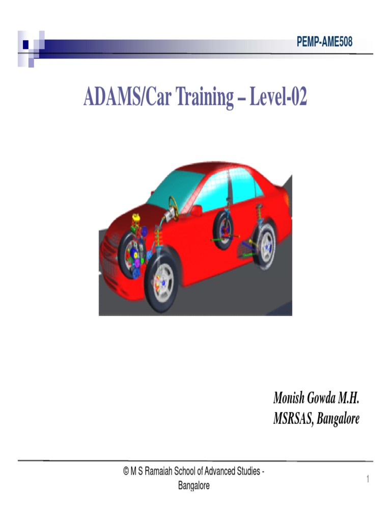 7.adams Car Level 02 | PDF | Car | Simulation