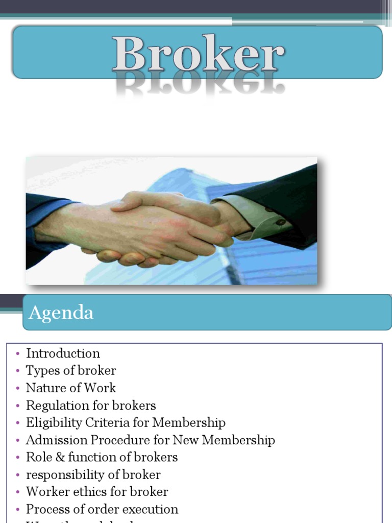 Broker and Responsibilities | Download Free PDF | Securities (Finance ...