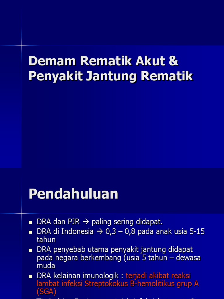 Demam Rematik Akut & Penyakit Jantung Rematik | PDF