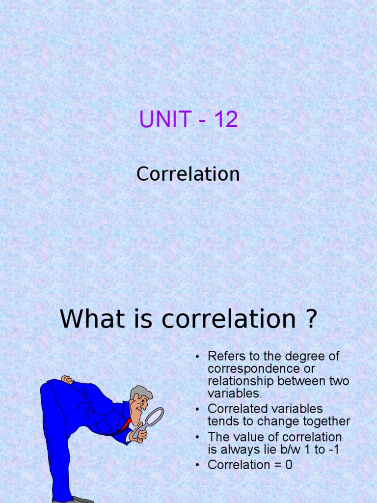 UNIT - 12: Correlation | PDF