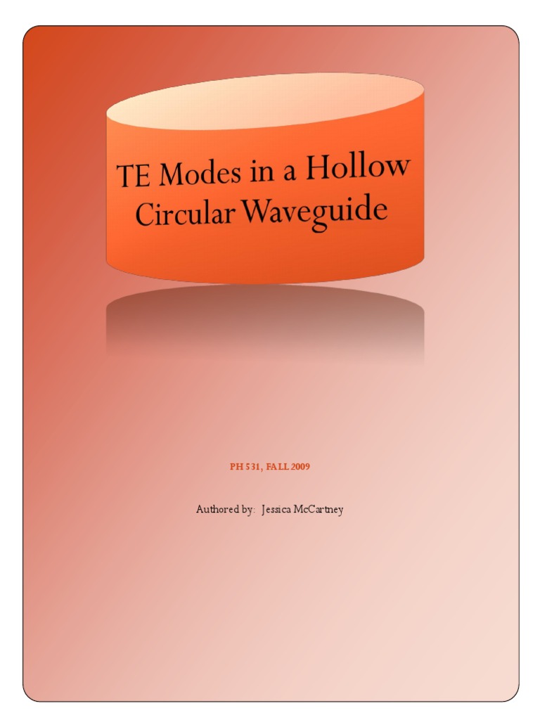 TE Modes in a Hollow Circular Waveguide | Waveguide | Normal Mode