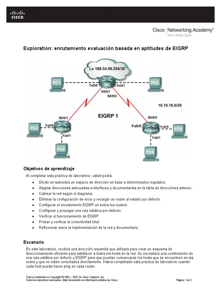EIGRP | PDF | Enrutador (Computación) | Arquitectura de internet