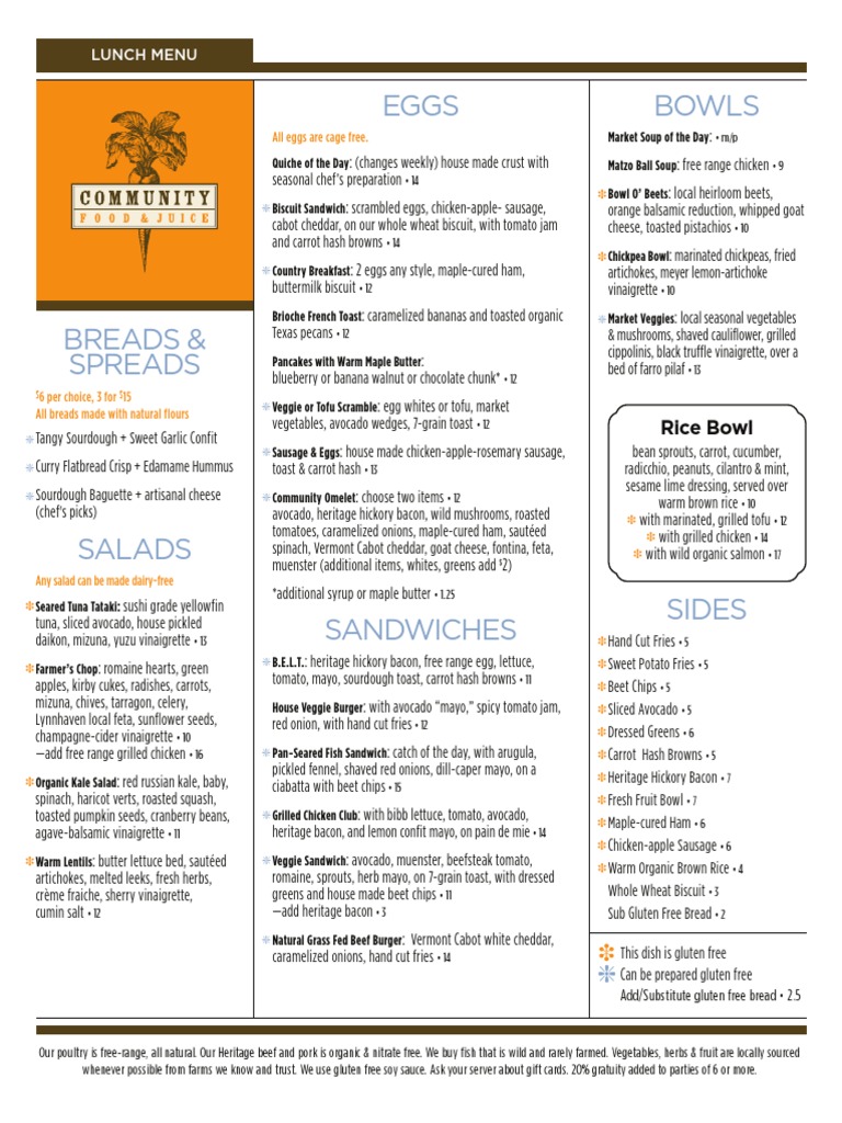 Eggs Bowls: Lunch Menu | PDF | Salad | European Cuisine