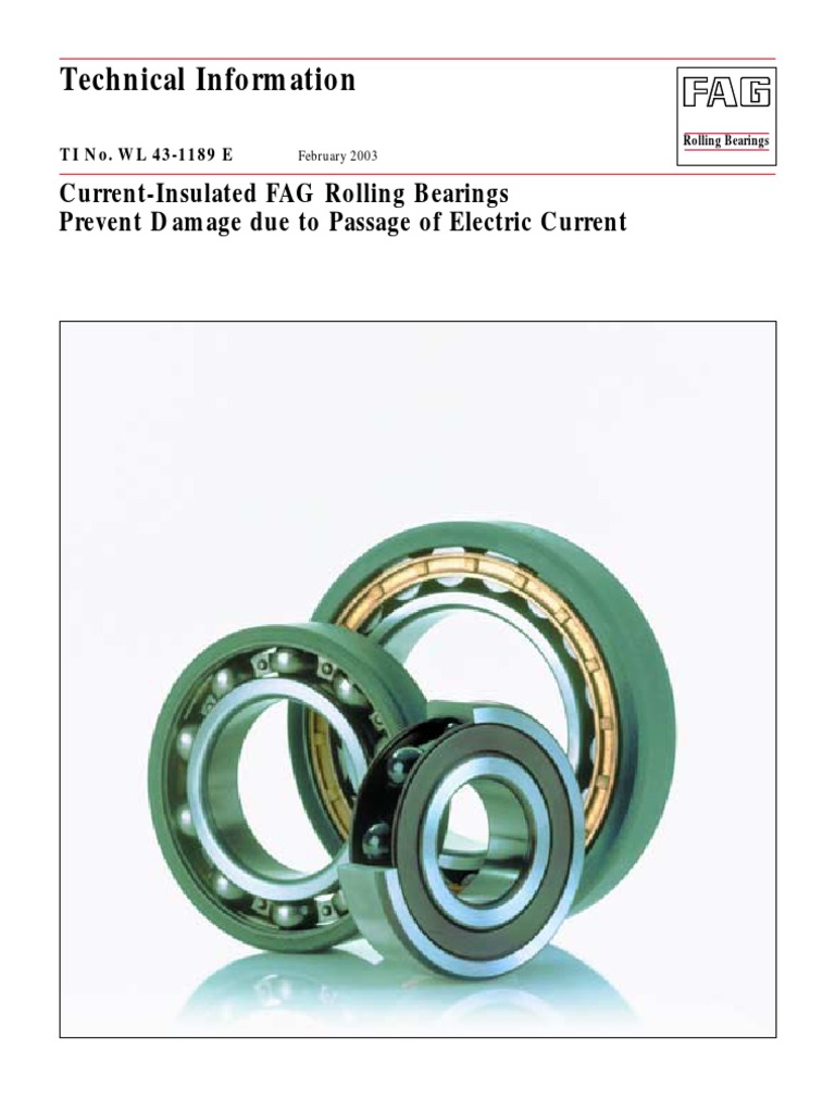 Current-Insulated FAG Bearings Overview | PDF | Bearing (Mechanical ...