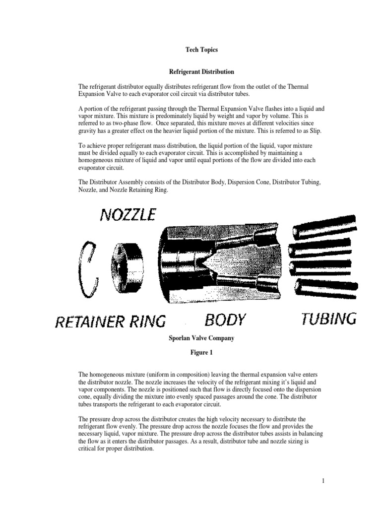 Refrigerant Distribution | PDF | Enthalpy | Gases