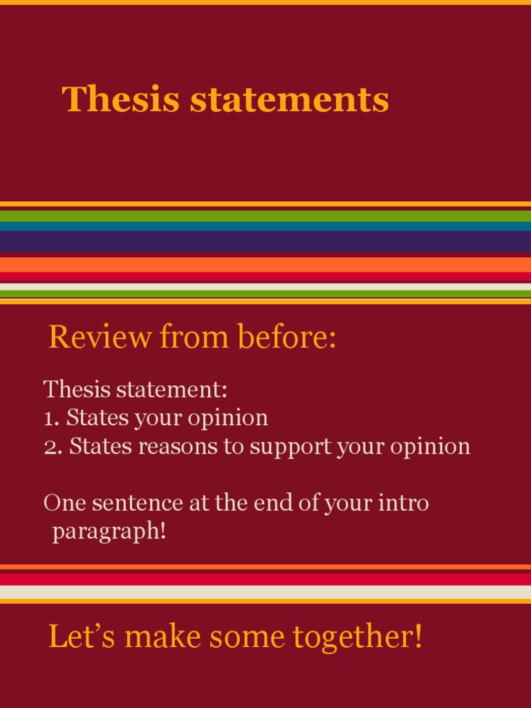 Crafting Effective Thesis Statements | PDF