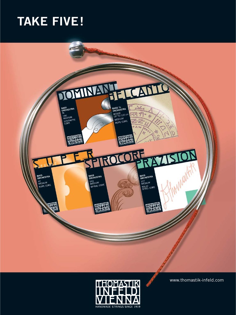 Thomastik Bass Strings Catalogue | PDF | Double Bass | String Instruments