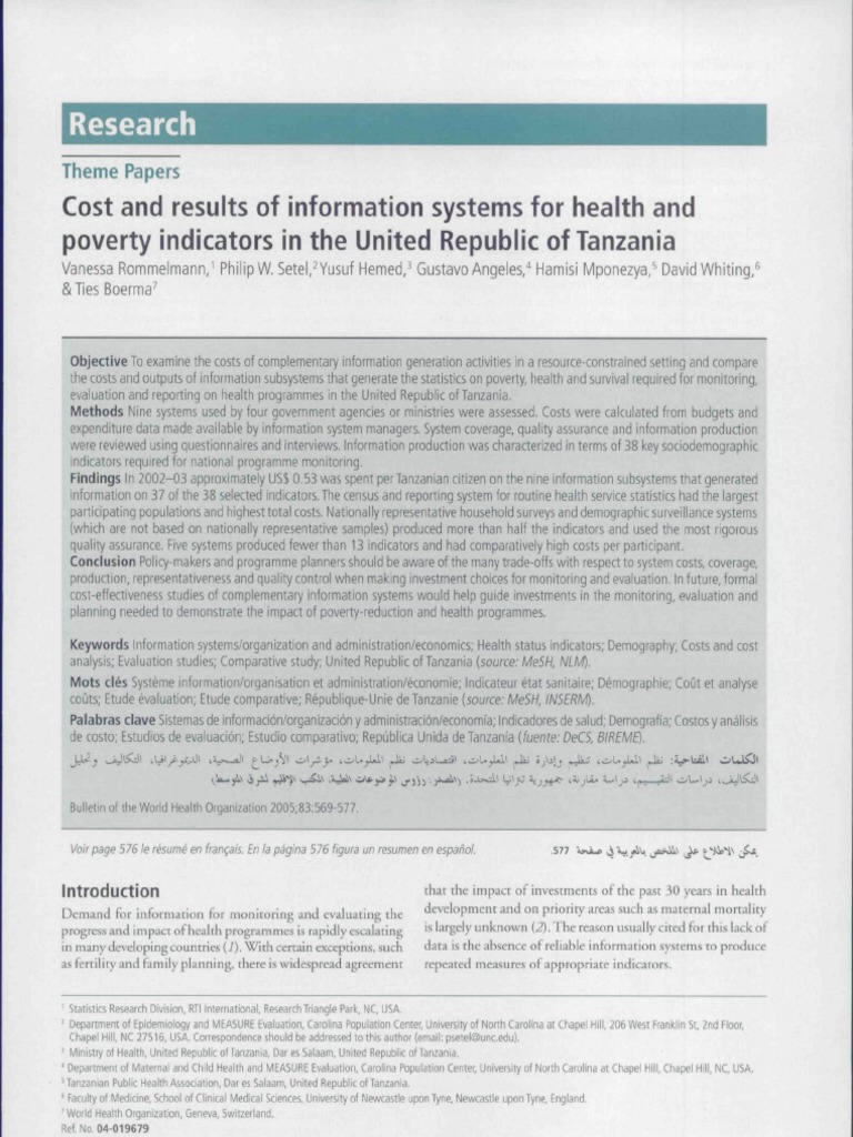 Tanzania | PDF | Census | Demography
