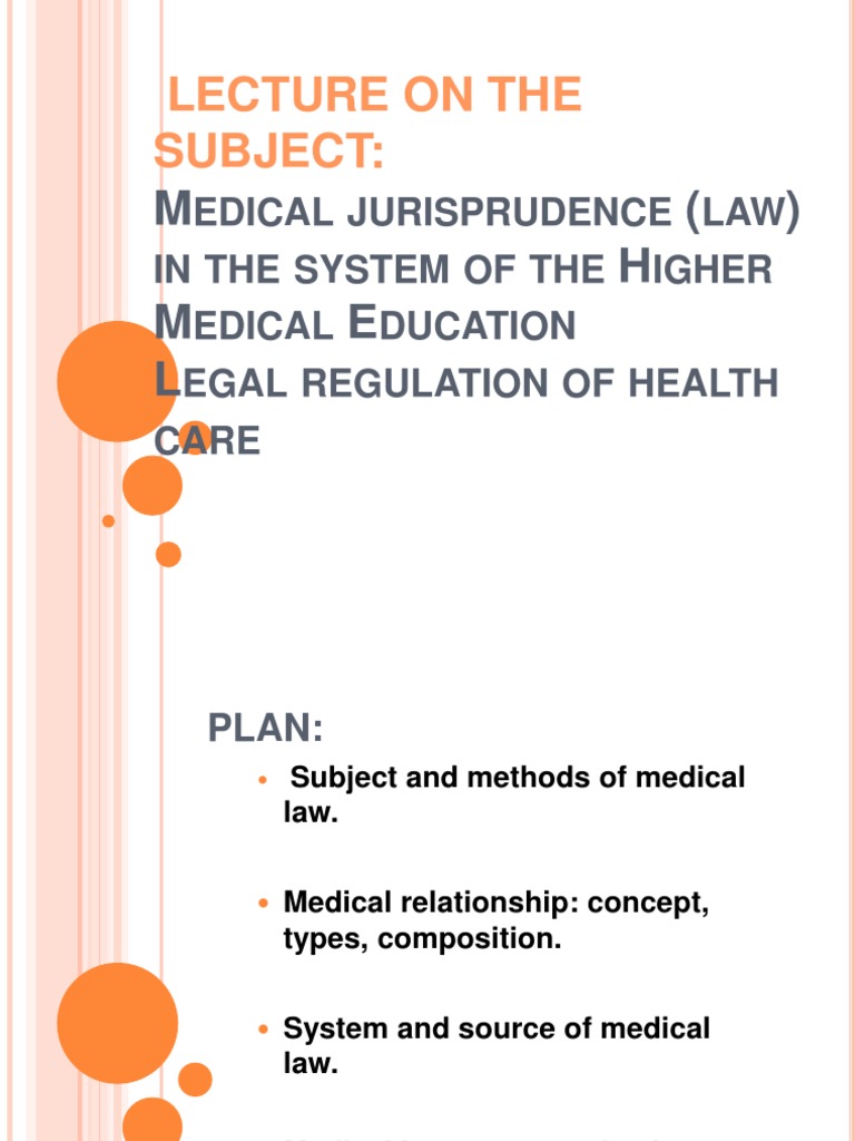Medical Law for Health Professionals | PDF | Jurisprudence | Public Health