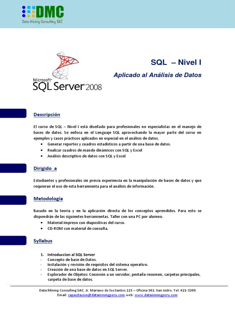 BSQL | PDF | SQL | Servidor SQL de Microsoft