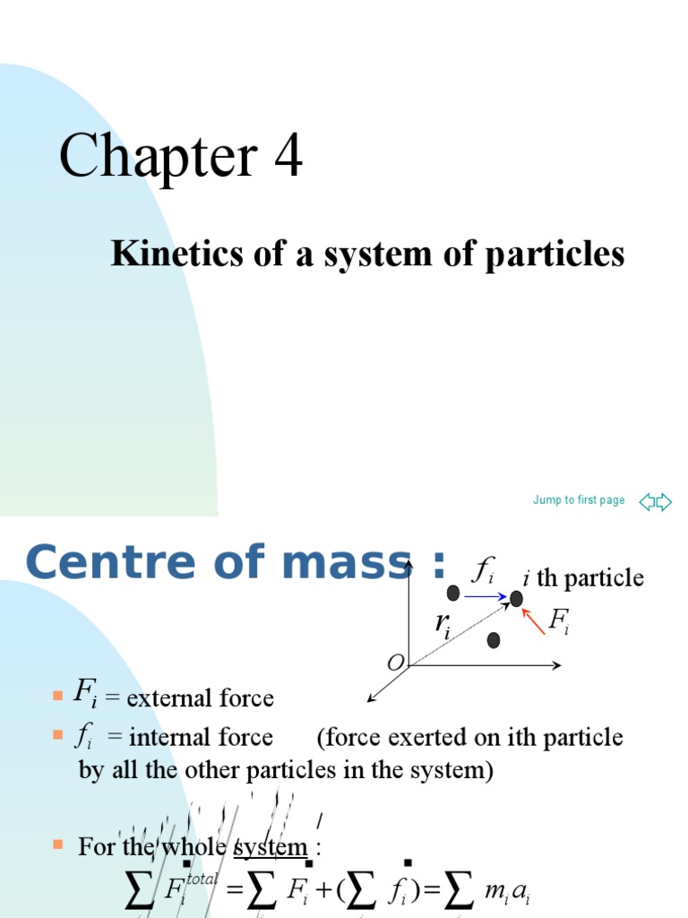 Kinetics of Particle Systems | PDF | Classical Mechanics | Natural ...