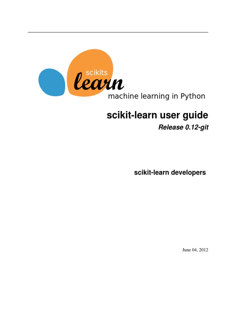 Scikit Learn User Guide 0.12 | PDF | Support Vector Machine | Test Set