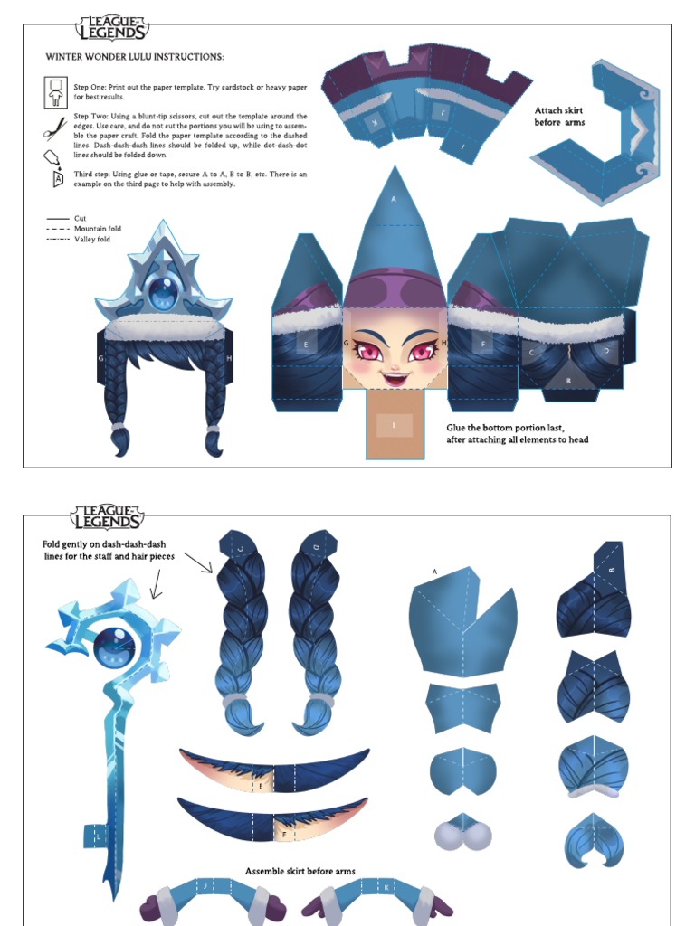 Lulu Papercraft - League of Legend | PDF | Home & Garden