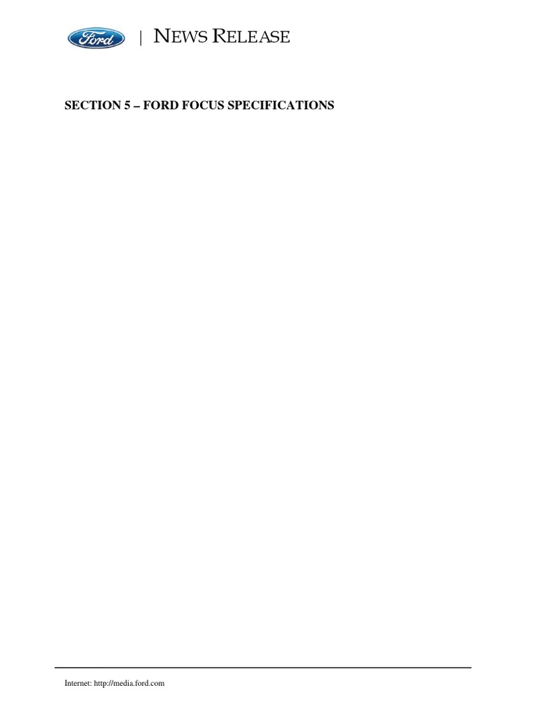 Ford Focus MK3 Specifications Overview | PDF | Diesel Engine | Turbocharger