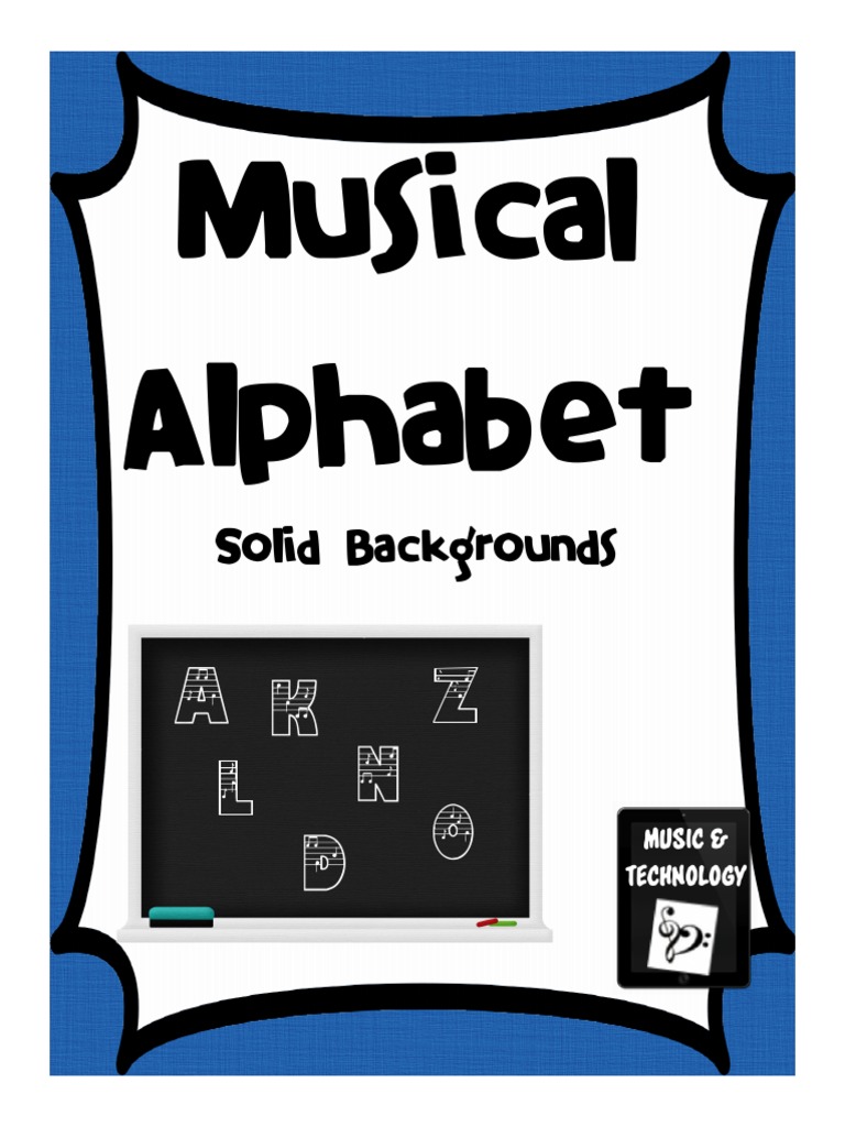 Solid Background Musical Alphabet Posters Large | PDF | String ...