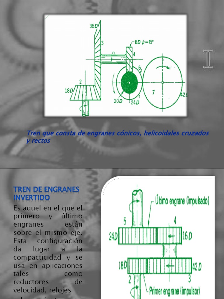Trenes de Engranajes | PDF | Engranaje | Transmisión (Mecánica)