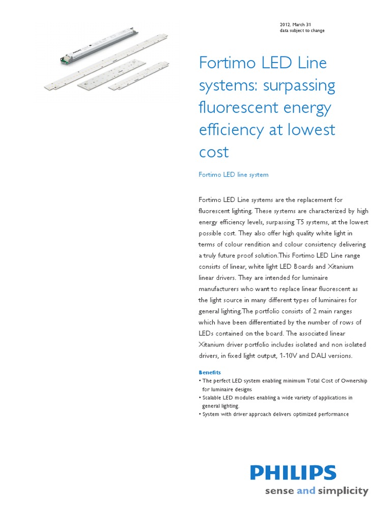 Fortimo Led Line System | PDF | Light Emitting Diode | Lighting