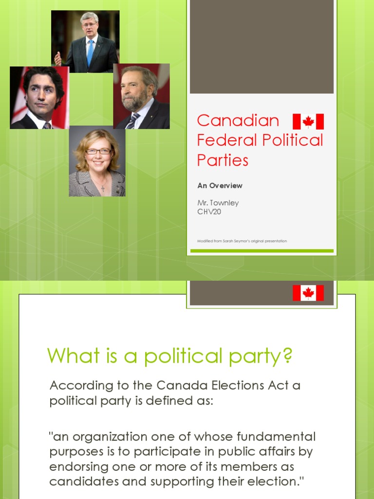 Overview of Canadian Political Parties | PDF | Politics Of Canada ...