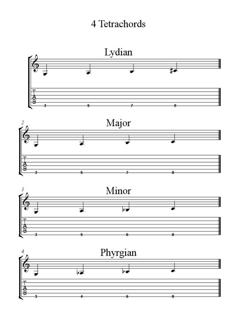 Scales TetraChords | PDF