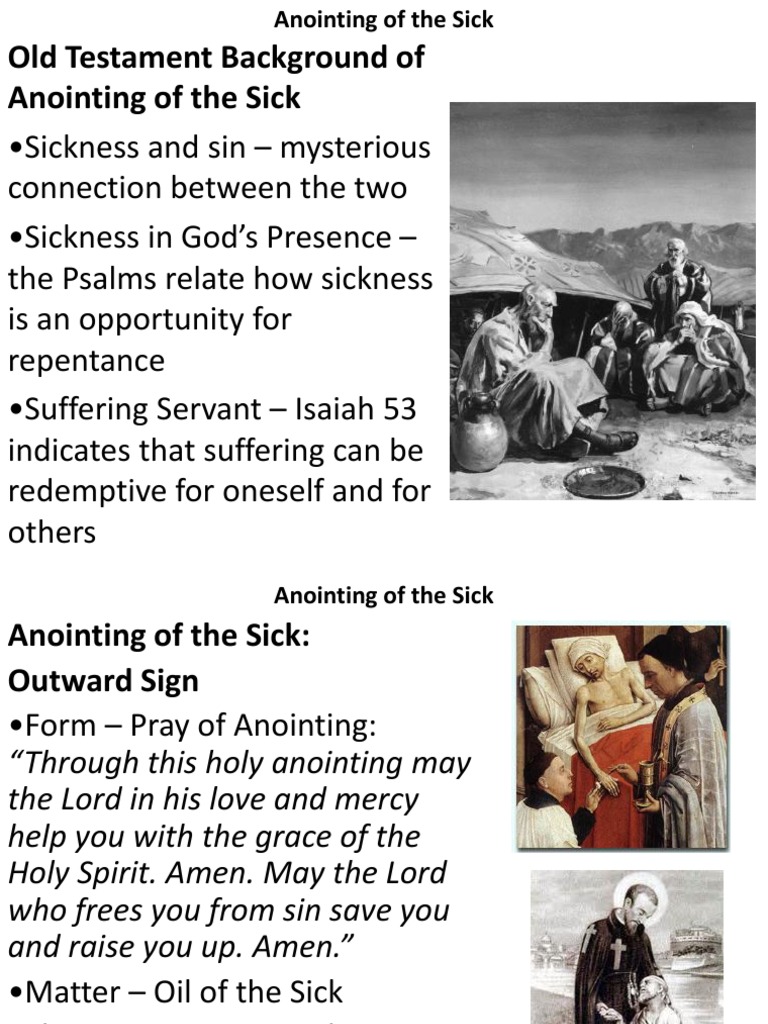 Anointing of The Sick | PDF | Confession (Religion) | Anointing