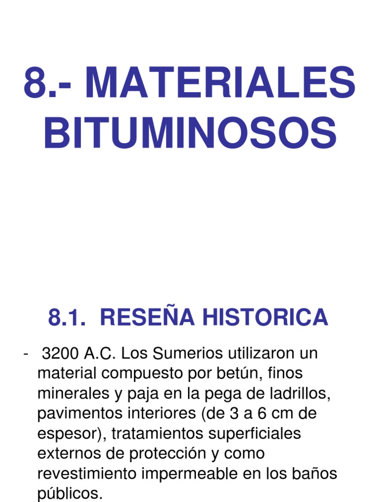 Materiales Bituminosos | PDF