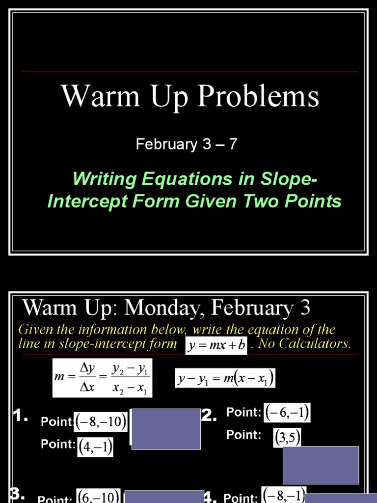 Algebra Warm-Ups for Students | PDF | Language Arts & Discipline