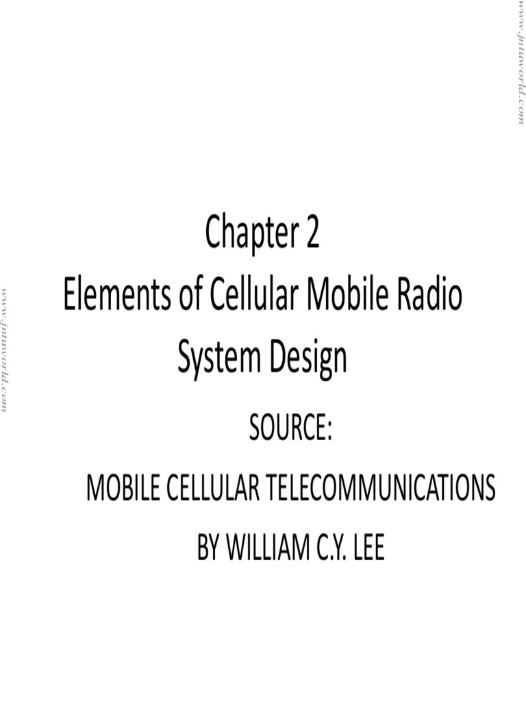 Chapter 2 Elements of Cellular Mobile Radio System Design: Source ...