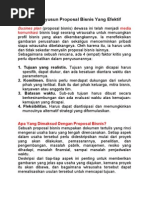 Contoh Proposal Bisnis Yang Benar Serta Struktur Membuatnya | PDF