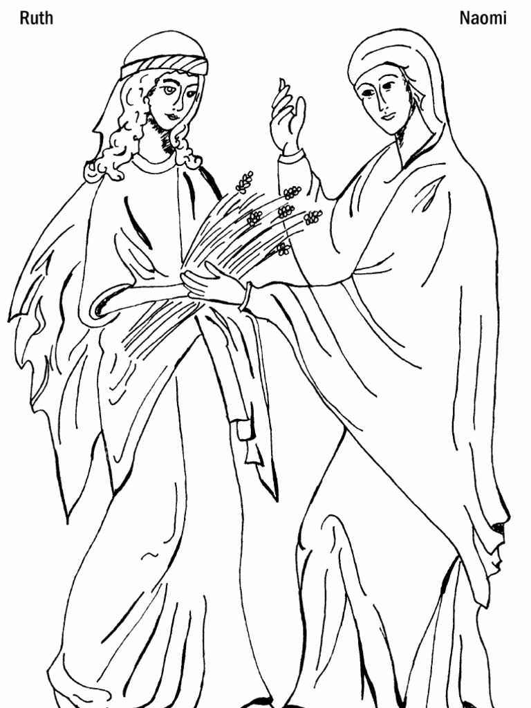 Ruth And Naomi Coloring Page