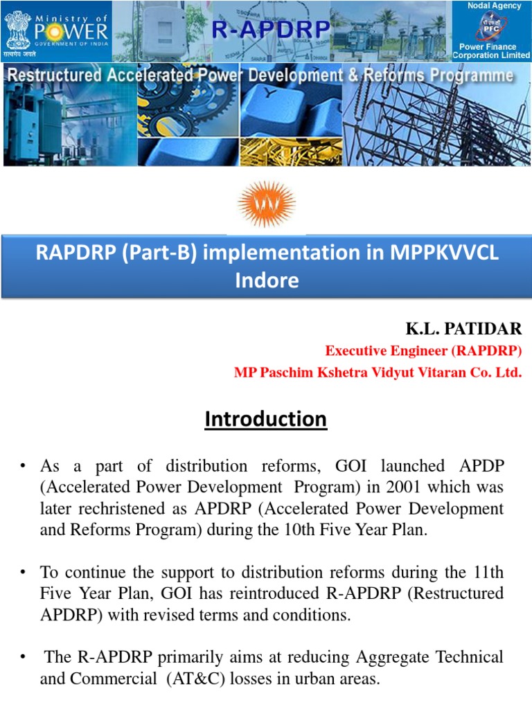 RAPDRP (Part-B) Implementation in MPPKVVCL Indore: K.L. Patidar | PDF ...
