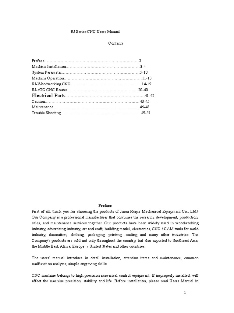 Manual For CNC Router | PDF | Numerical Control | Machines