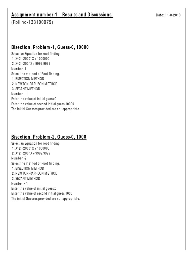 Root Finding Solutions | PDF | Algorithms | Numerical Analysis