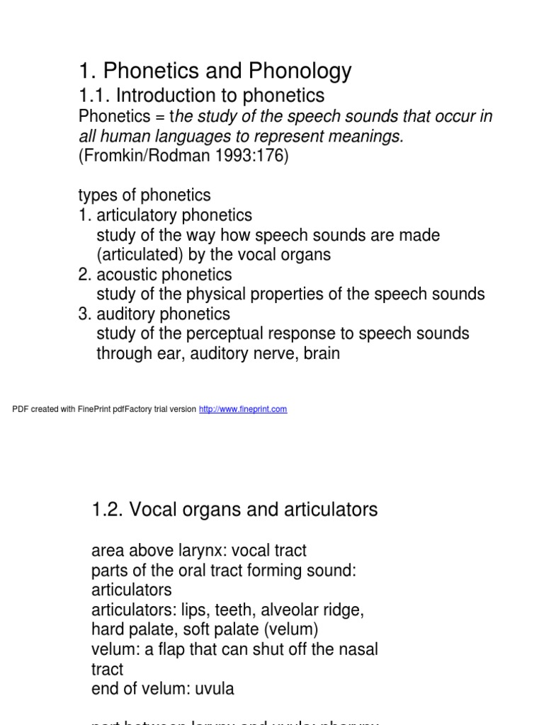 Phonetics and Phonology | PDF | Syllable | Phoneme