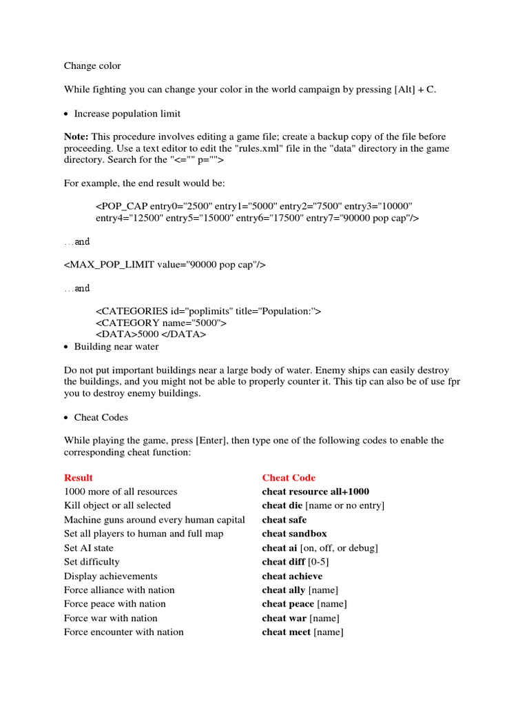 Change Color | PDF | Cheating In Video Games | Pointer (Computer Programming)