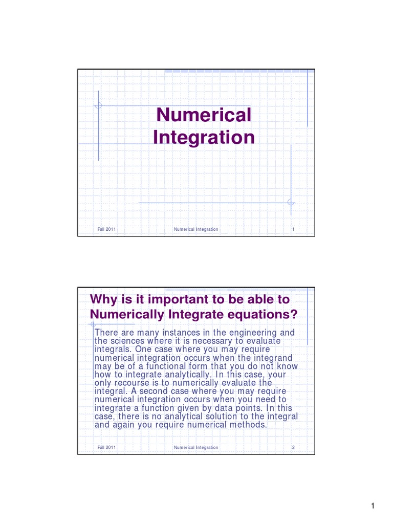 Numerical Integration | PDF | Integral | Numerical Analysis