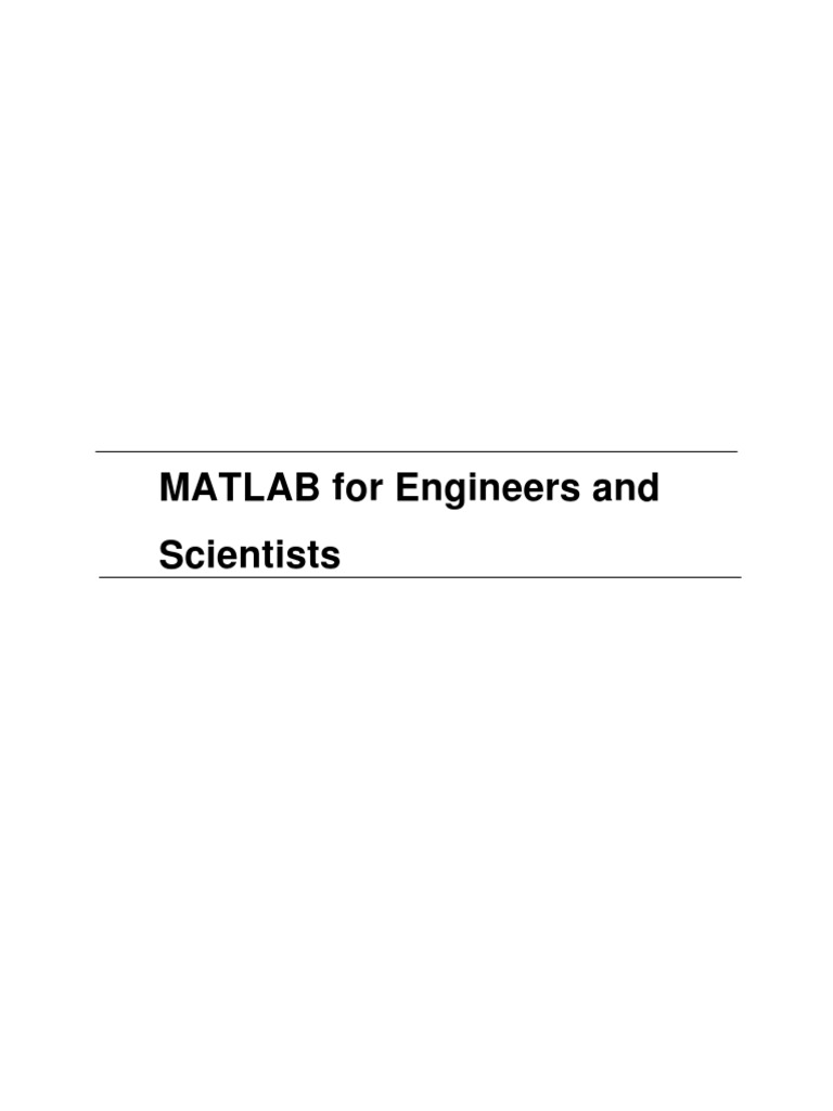 An Introduction to the Fundamental Concepts and Capabilities of MATLAB ...