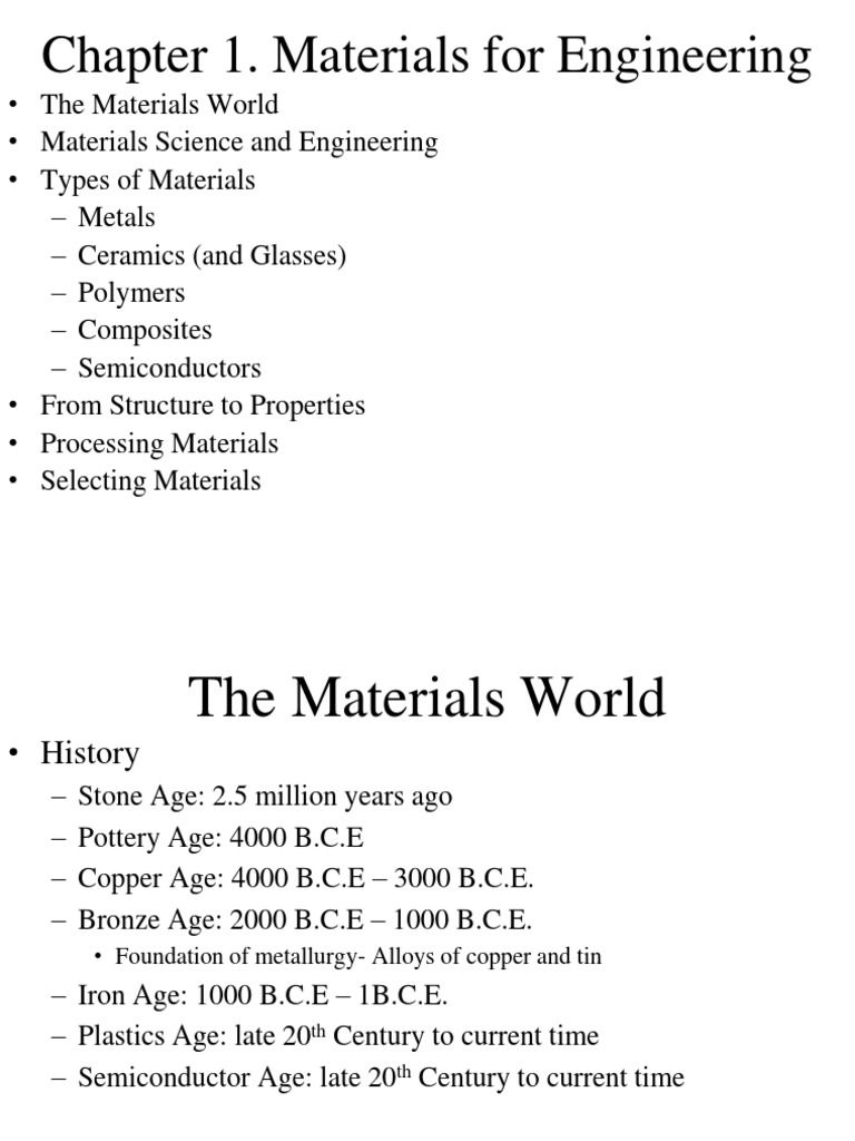 Engineering Materials Overview | PDF | Periodic Table | Metals