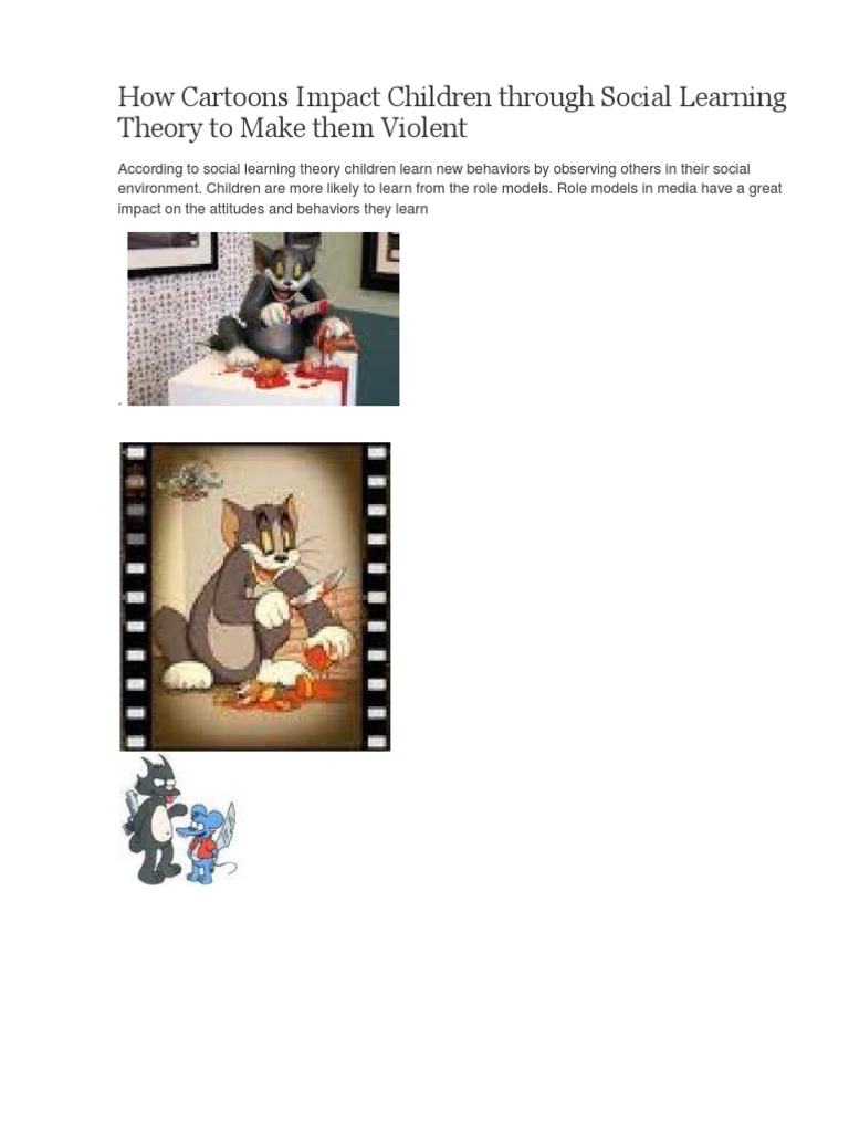 How Cartoons Impact Children Through Social Learning Theory To Make ...