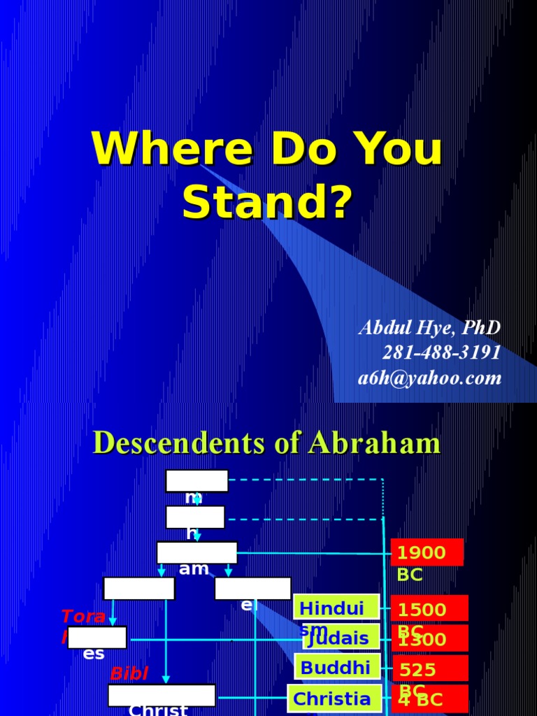Where Do You Stand, Take A Step | PDF