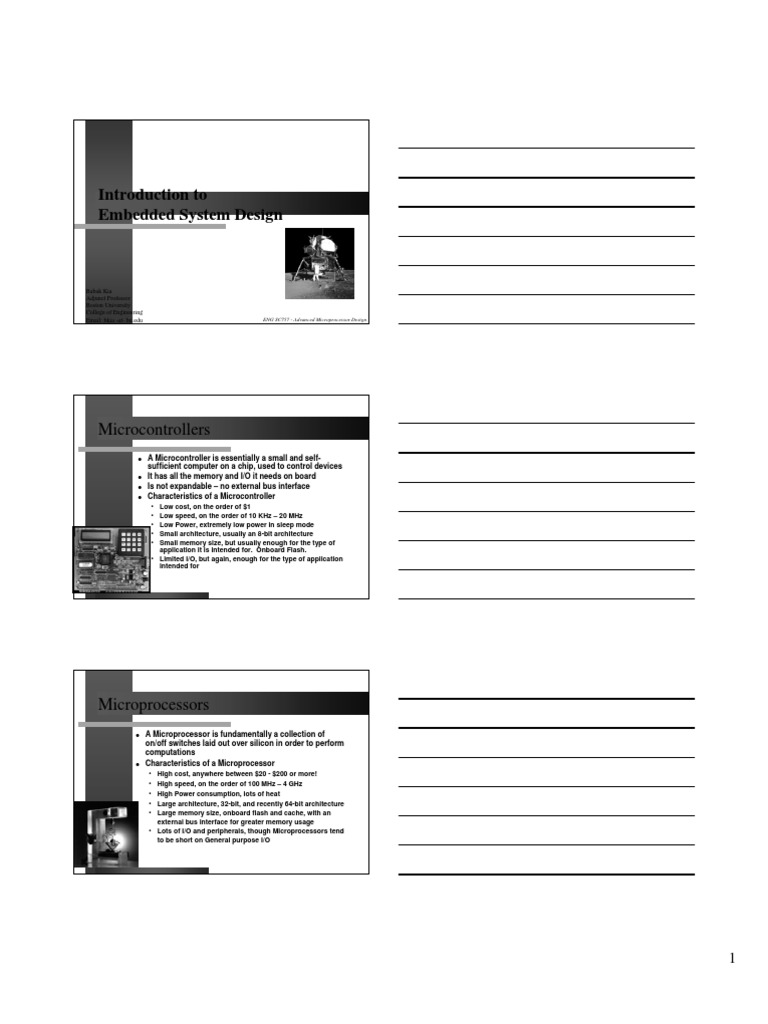 Introduction To Embedded Systems | PDF | Central Processing Unit | Microcontroller