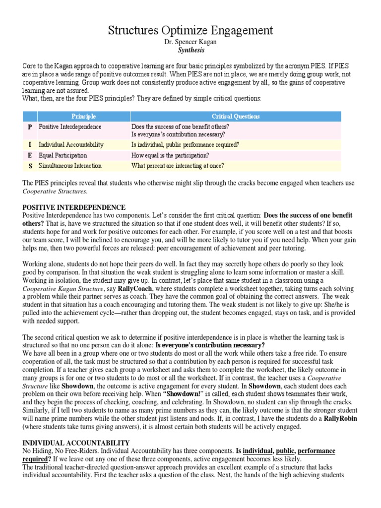 Kagan Pies | PDF | Teaching | Psychological Concepts