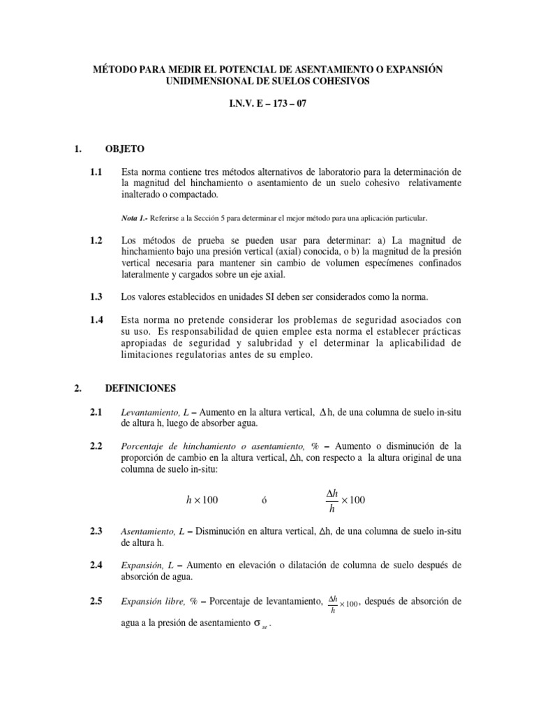 Norma INV E-173-07 PDF | PDF | Aluminio | Presión